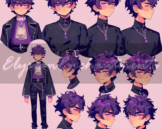 Adoptable - "thorne" - Pretty Purple Victorian Goth Noble Kid Design ...