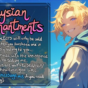 Adoptable ekus Blue Tiefling Cambion Devil Horns Satyr Male, Unique ...