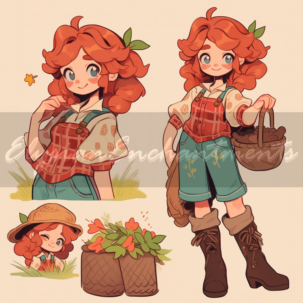 Adoptable jerrianne Farmer Human Character Adoptable, Female OC Design ...
