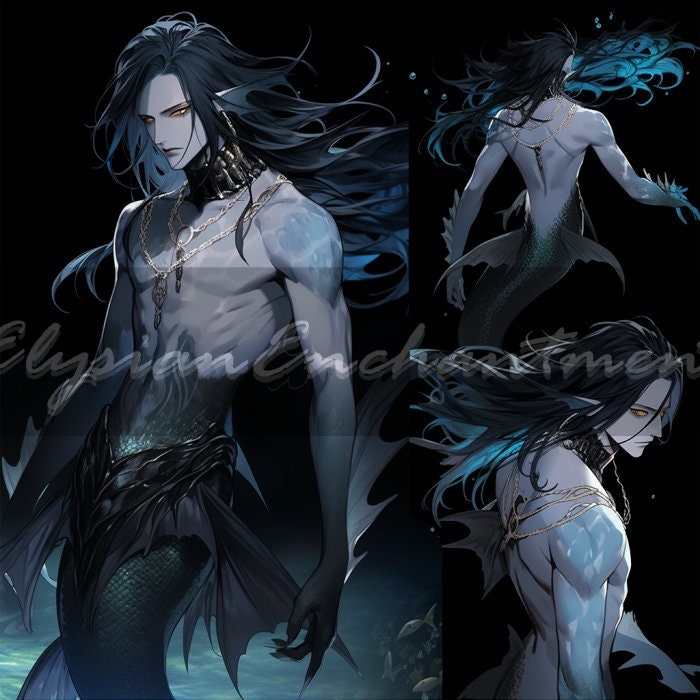 Adoptable belagrass Original Character Male Mermaid Adoptable, Siren ...
