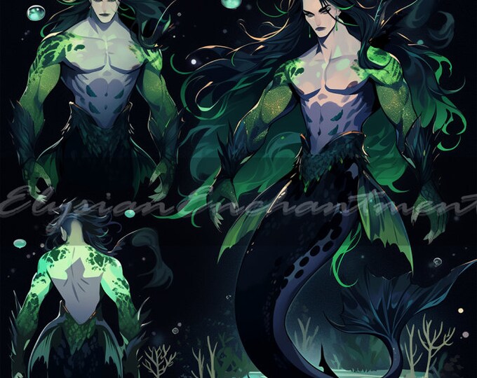 Adoptable jade Original Character Male Mermaid Adoptable, Siren Naiad ... Adoptable jade Original Character Male Mermaid Adoptable, Siren Naiad ...