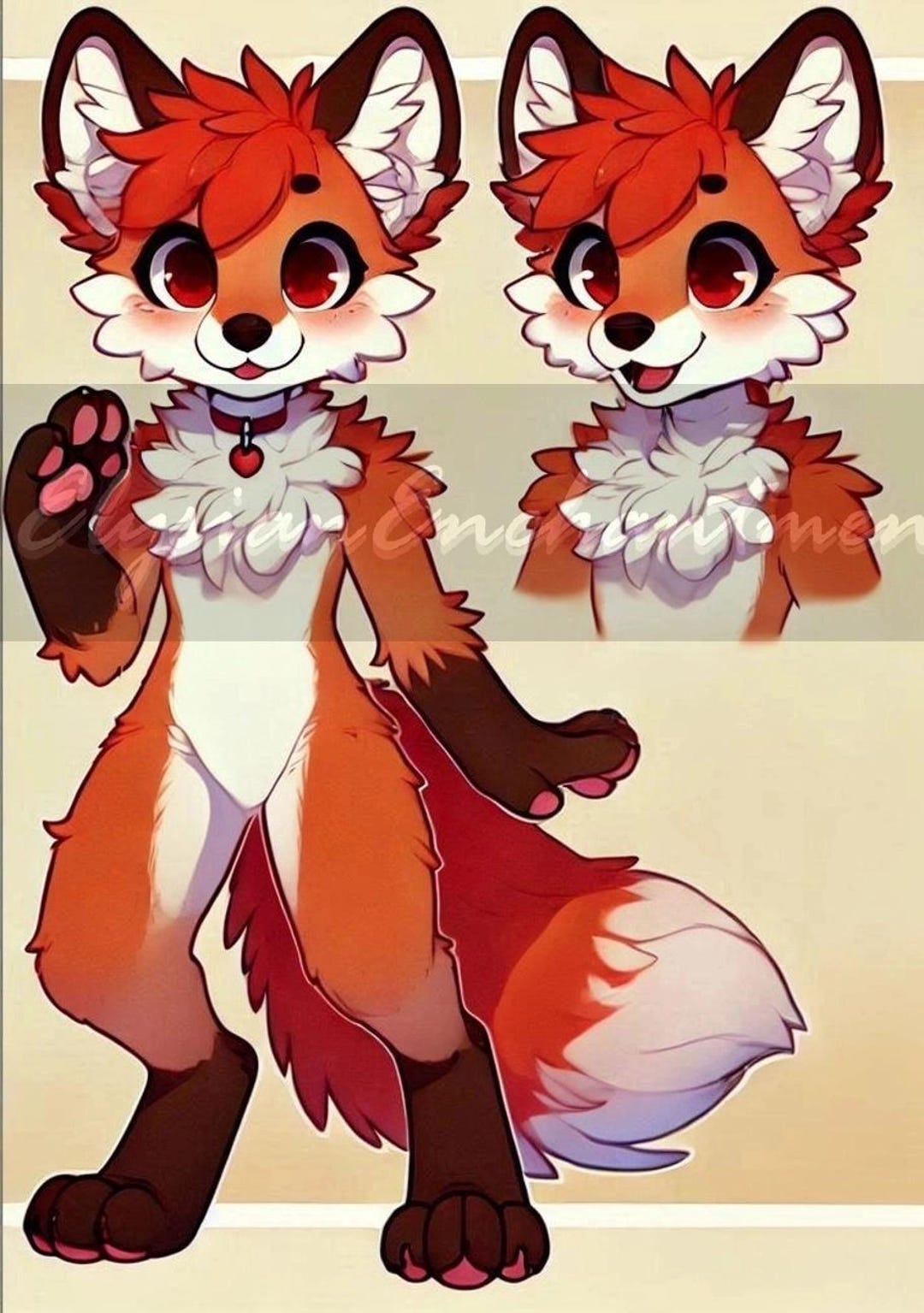 Adoptable Red Fox Fursona Character Reference (PNG Digital Download) - Etsy