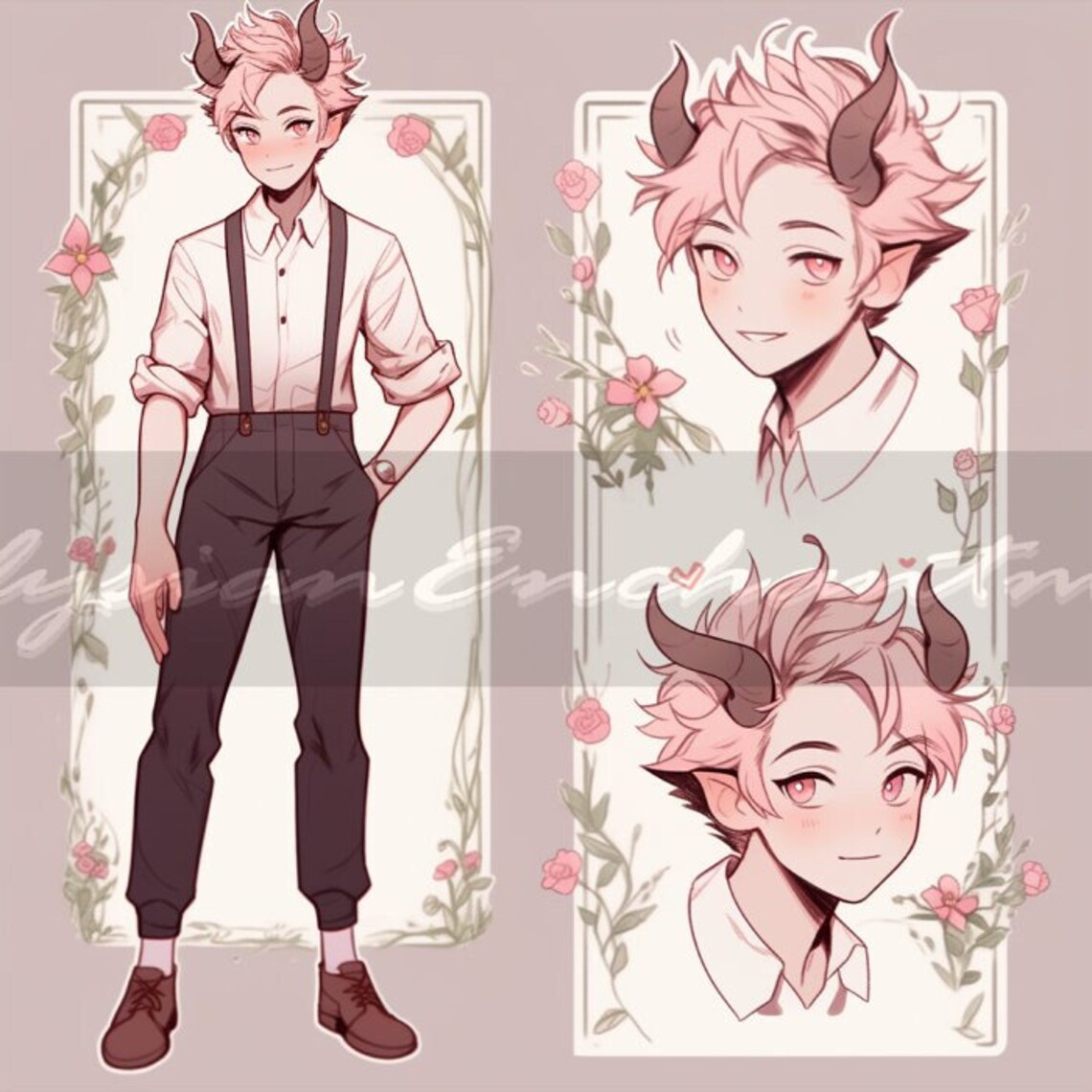 Adoptable harry Original Character Adoptable, Cute Boy Goatman Satyr ...