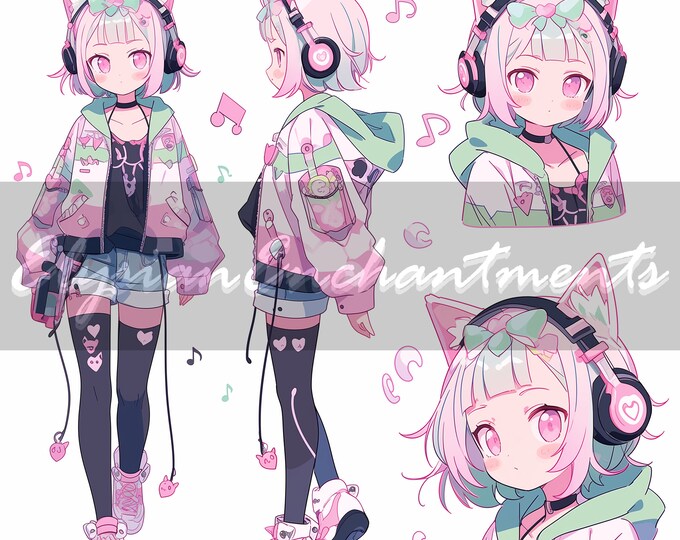 Adoptable - "muta" - Vtuber Character Adoptable, Female OC Design ...
