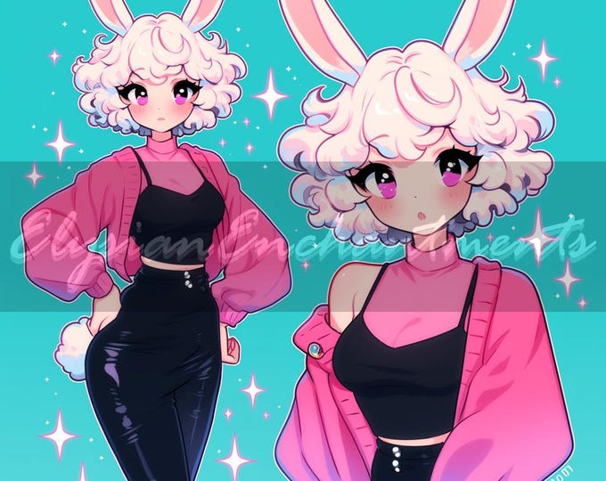 Adoptable - "usagi" - Kemonomimi Bunny Rabbit Girl Fursona Furry Design ...