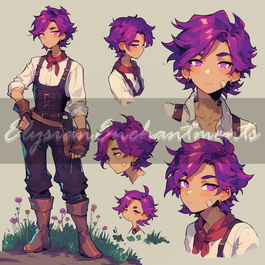 Adoptable - "quin" - Nonbinary Lavender Farmer Rancher SDV Mistria Design, Unique Original ...