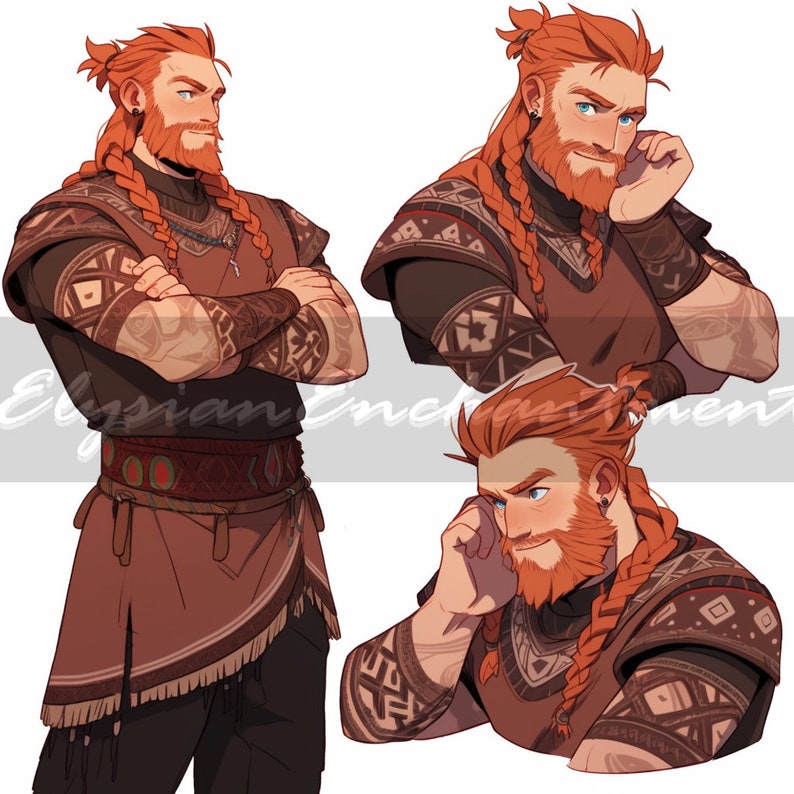 Male Norse Vikings Adoptables Batch Reference Sheets, Character Designs ...