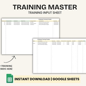 Employee Training Tracker, Employee Training Template, Training Planner ...