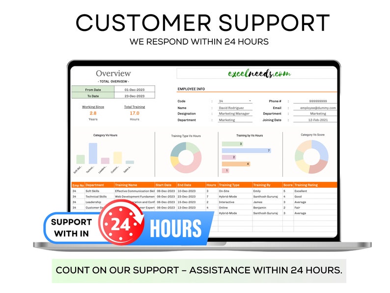 Employee Training Tracker, Employee Training Template, Training Planner ...