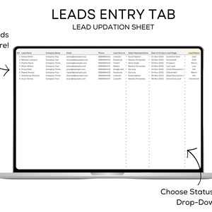 Lead Tracker Spreadsheet, Google Sheets, Lead Management, Lead ...