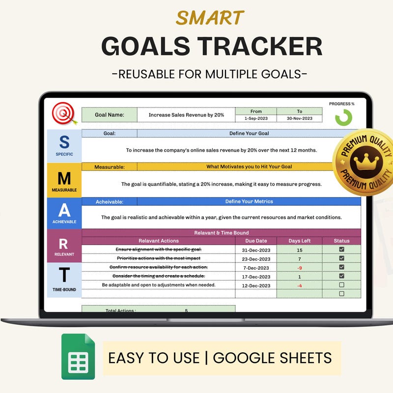 Goal Tracker - Etsy