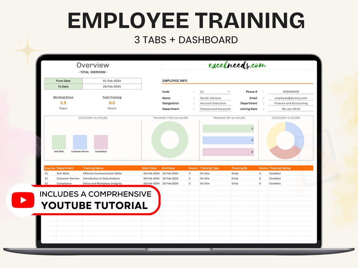 Employee Training Tracker, Employee Training Template, Training Planner ...
