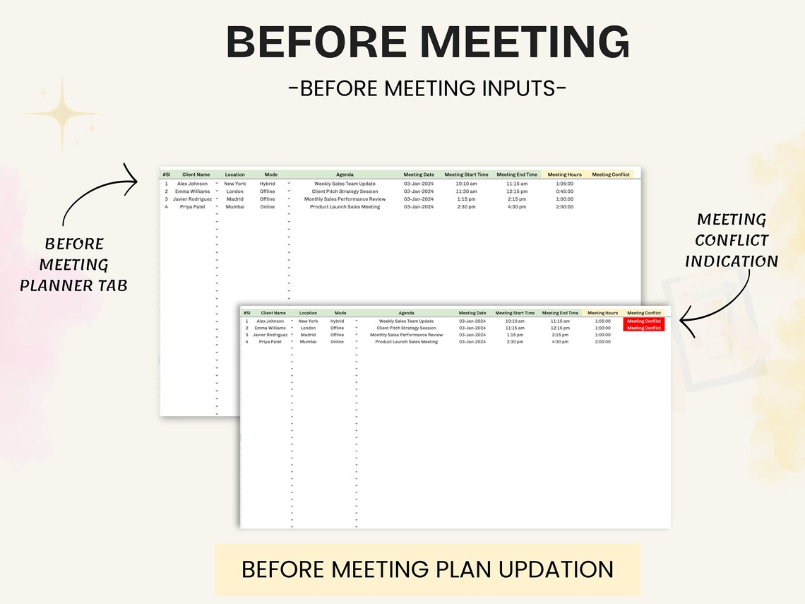 Client Tracker, Client Meetings Tracker - Google Sheets Templates ...