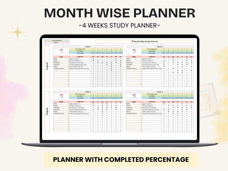 Academic Planner, Student Planner Back to School Printable 2024-2025 ...