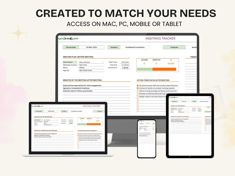 Client Tracker, Client Meetings Tracker - Google Sheets Templates ...