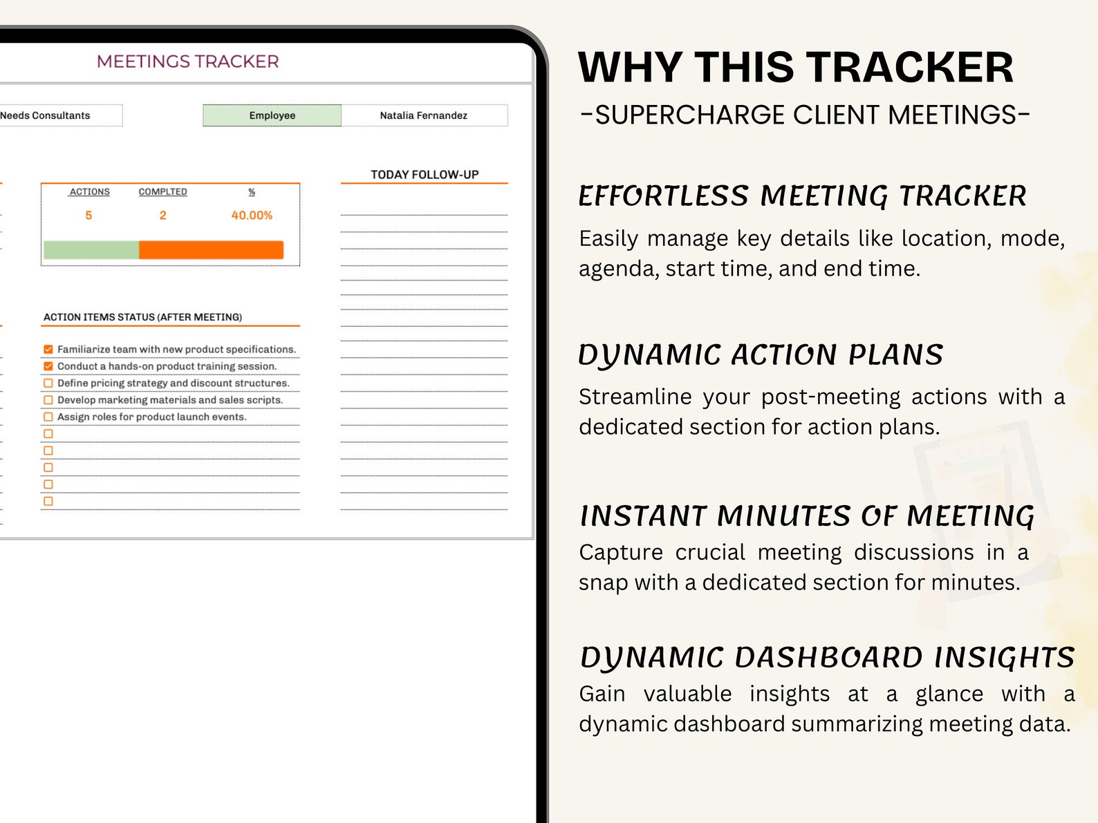 Client Tracker, Client Meetings Tracker - Google Sheets Templates ...