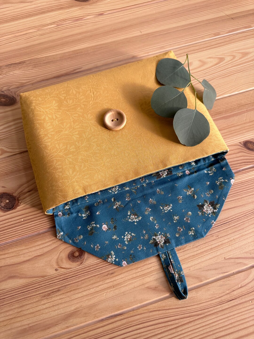 Book Cover Gift for Book Lover Custom Handmade Accessory Fabric Floral ...