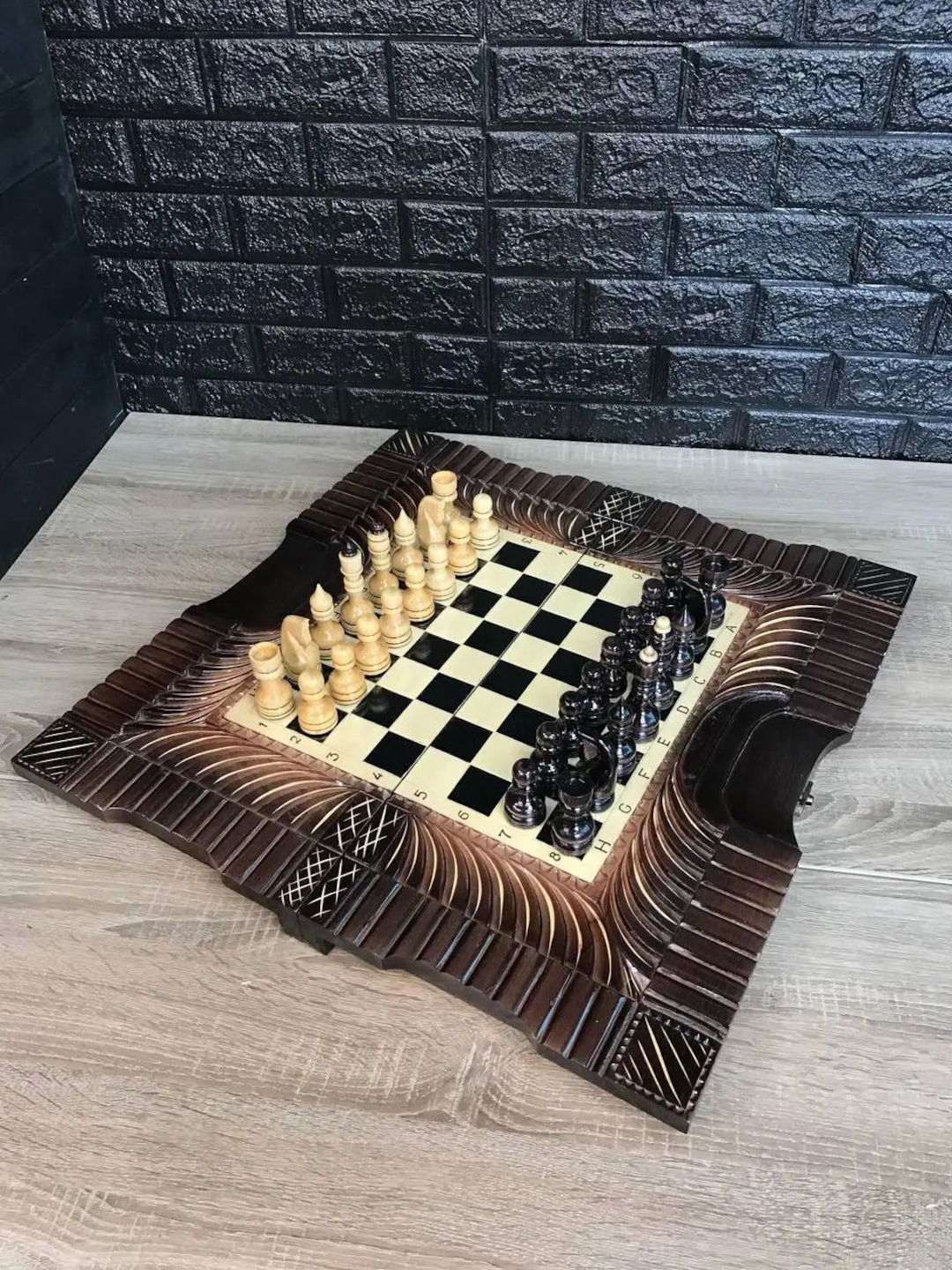 Handmade Chess, Exclusive Gift, 6030 Cm, Art.191001. Hand Carved Chess ...