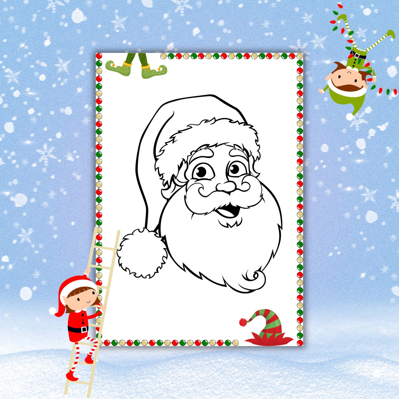 Santa Claus Coloring Page for Kids Christmas Coloring Pages Printable ...