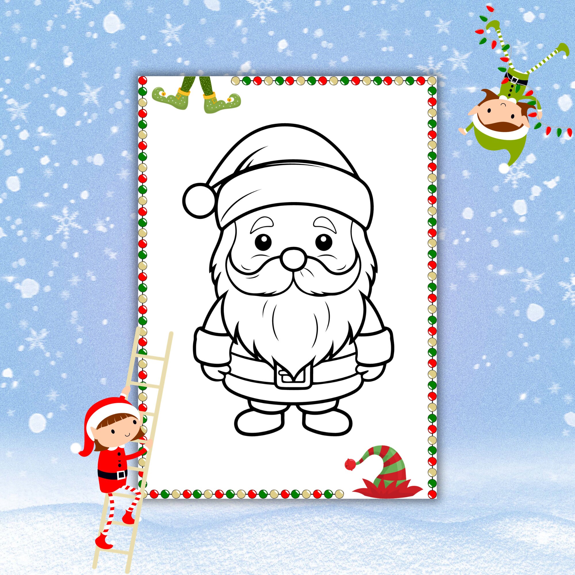 Santa Claus Coloring Page for Kids Christmas Coloring Pages Printable ...