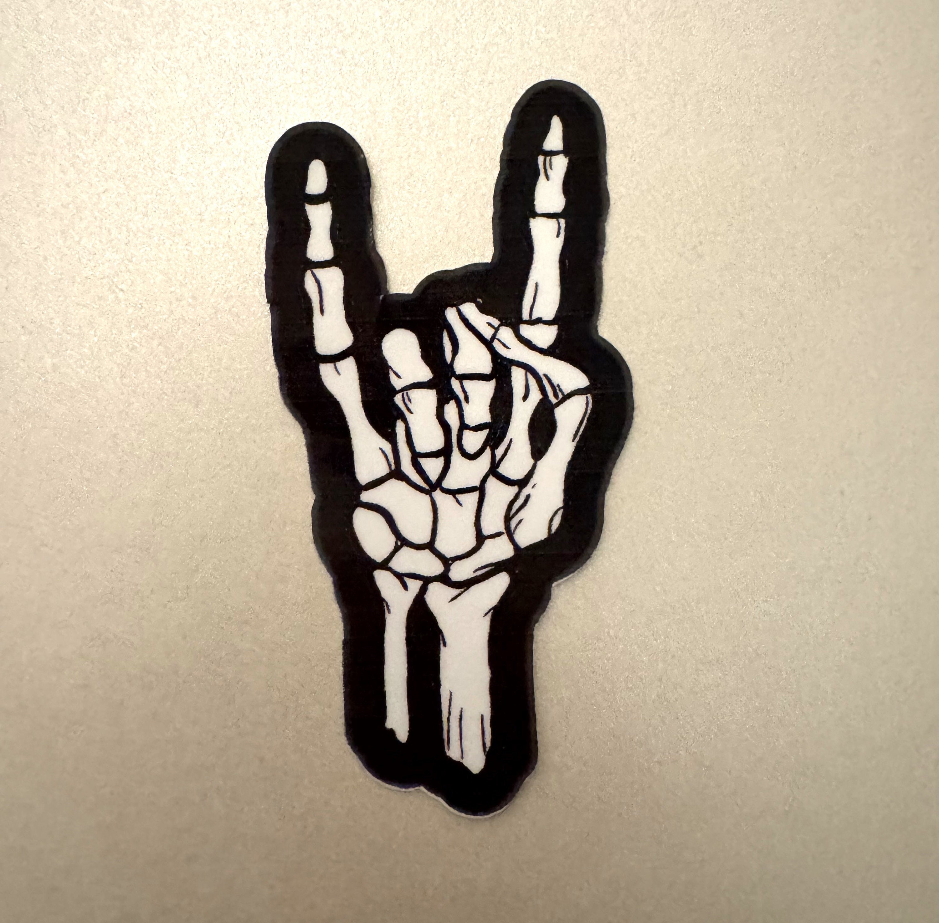 Skeleton Skeleton Hand Rock on Bones Bone Sticker Unique Halloween ...