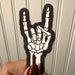 Skeleton Skeleton Hand Rock on Bones Bone Sticker Unique Halloween ...