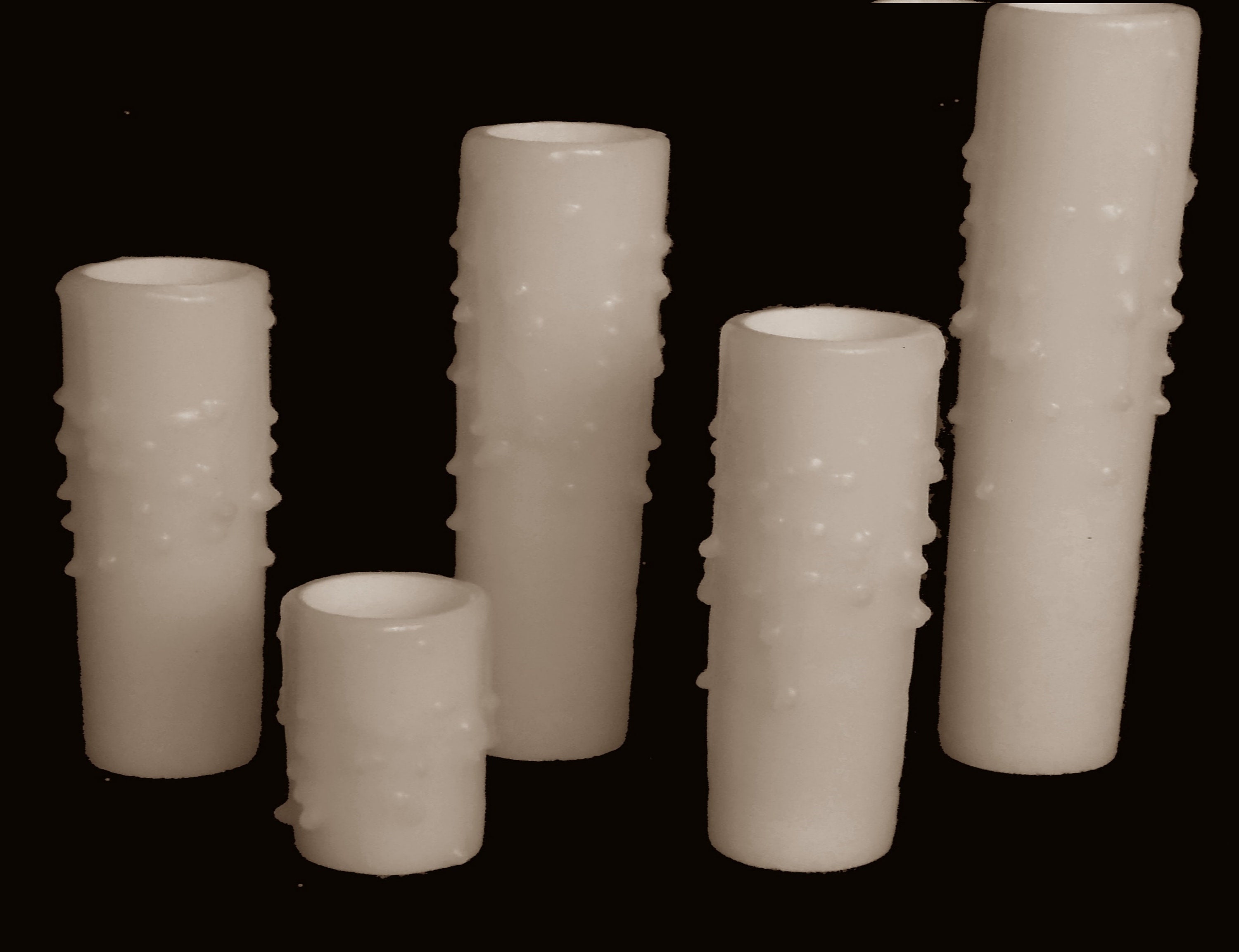 Cream Beeswax Chandelier Candle Cover - E26 Edison Base Socket Sleeve ...