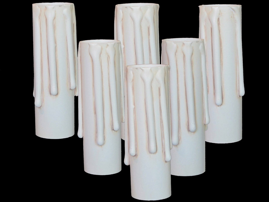 Edison Base E26 Ivory Blush Hi-heat Resin Candle Cover Chandelier ...