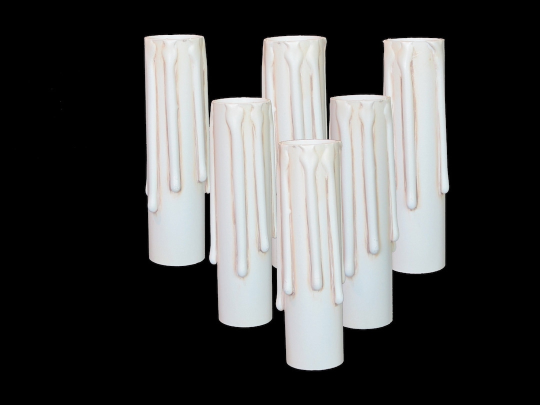 Candelabra Base E12 Ivory Blush Hi-heat Resin Candle Cover Chandelier ...
