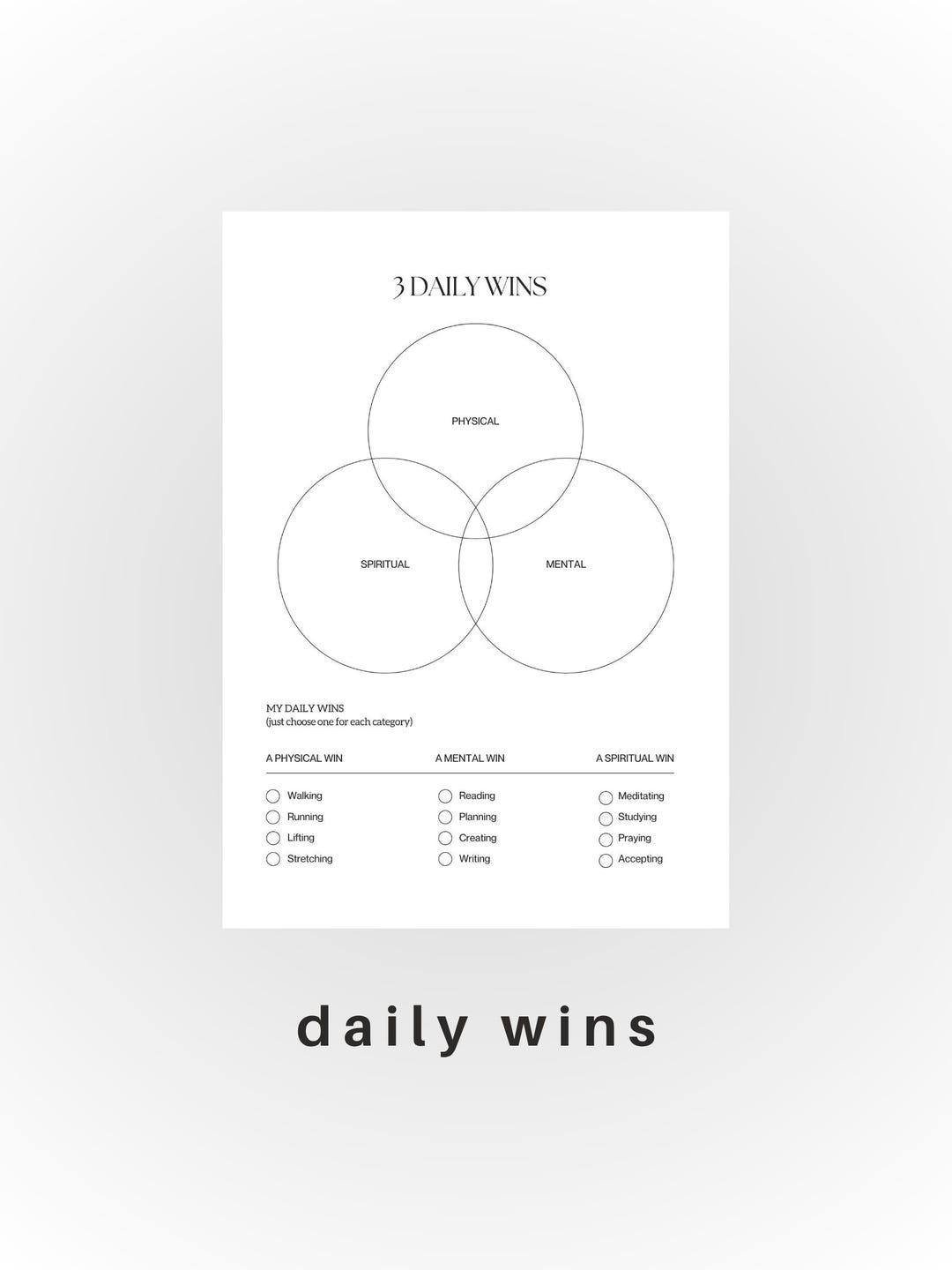 Daily Wins Tracker Printable | Simple Motivation Log PDF — Celebrate ...