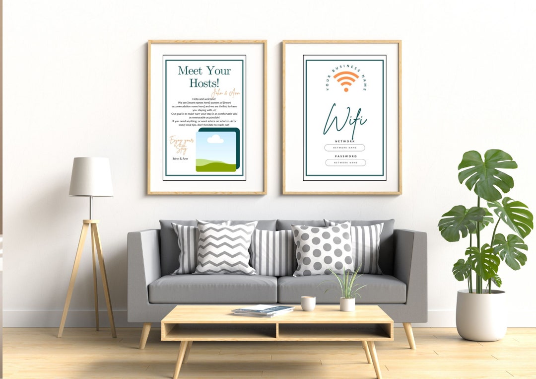 Accommodation Digital Wall Art, Home Decor, Wall Art, Wifi, Home Office ...