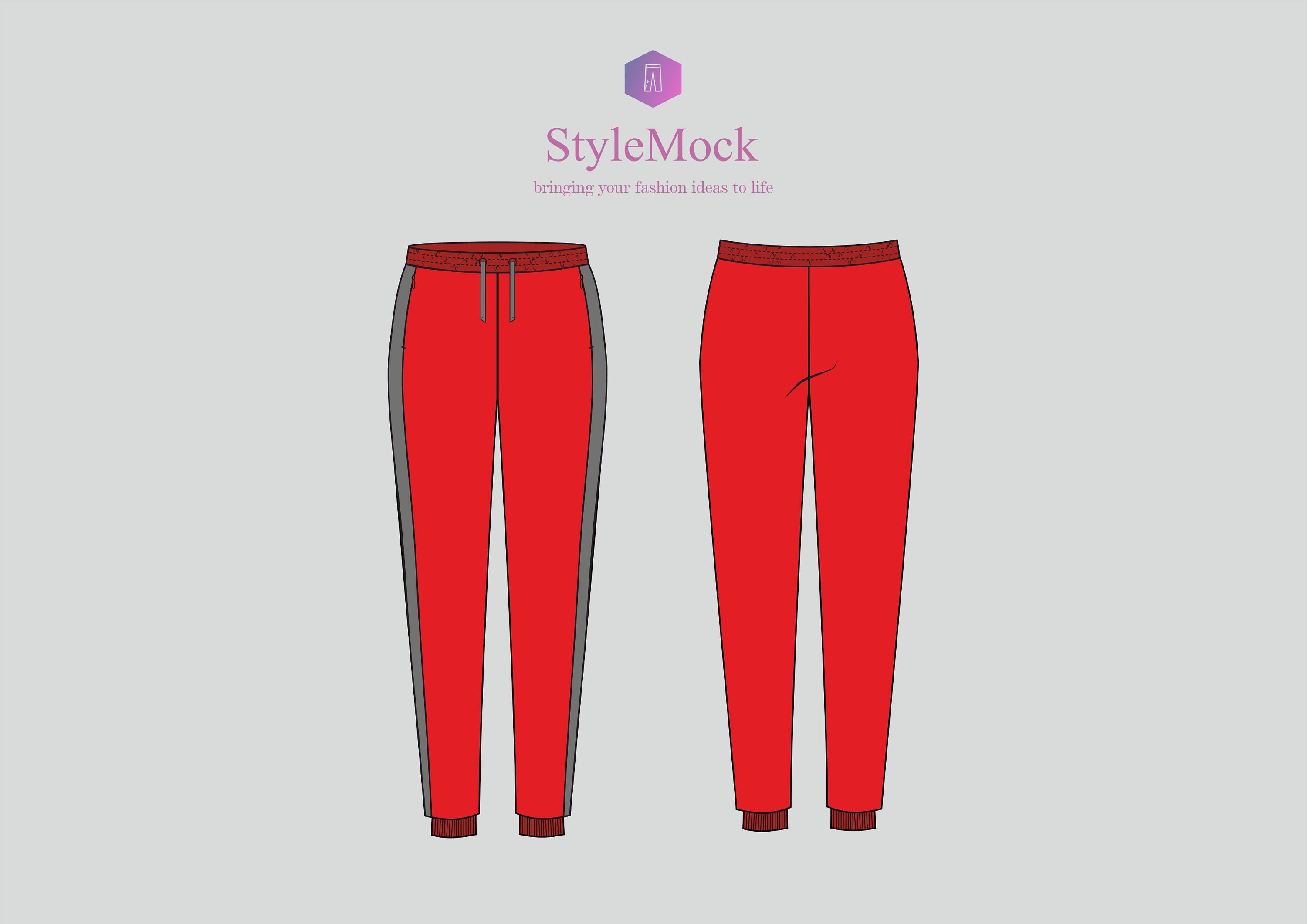 Track Pants Vector Mockup Illustrator Template Mockup Sportswear ...