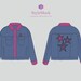 Oversize Denim Jacket Vector Mockup - Illustrator Template Denim Vector ...