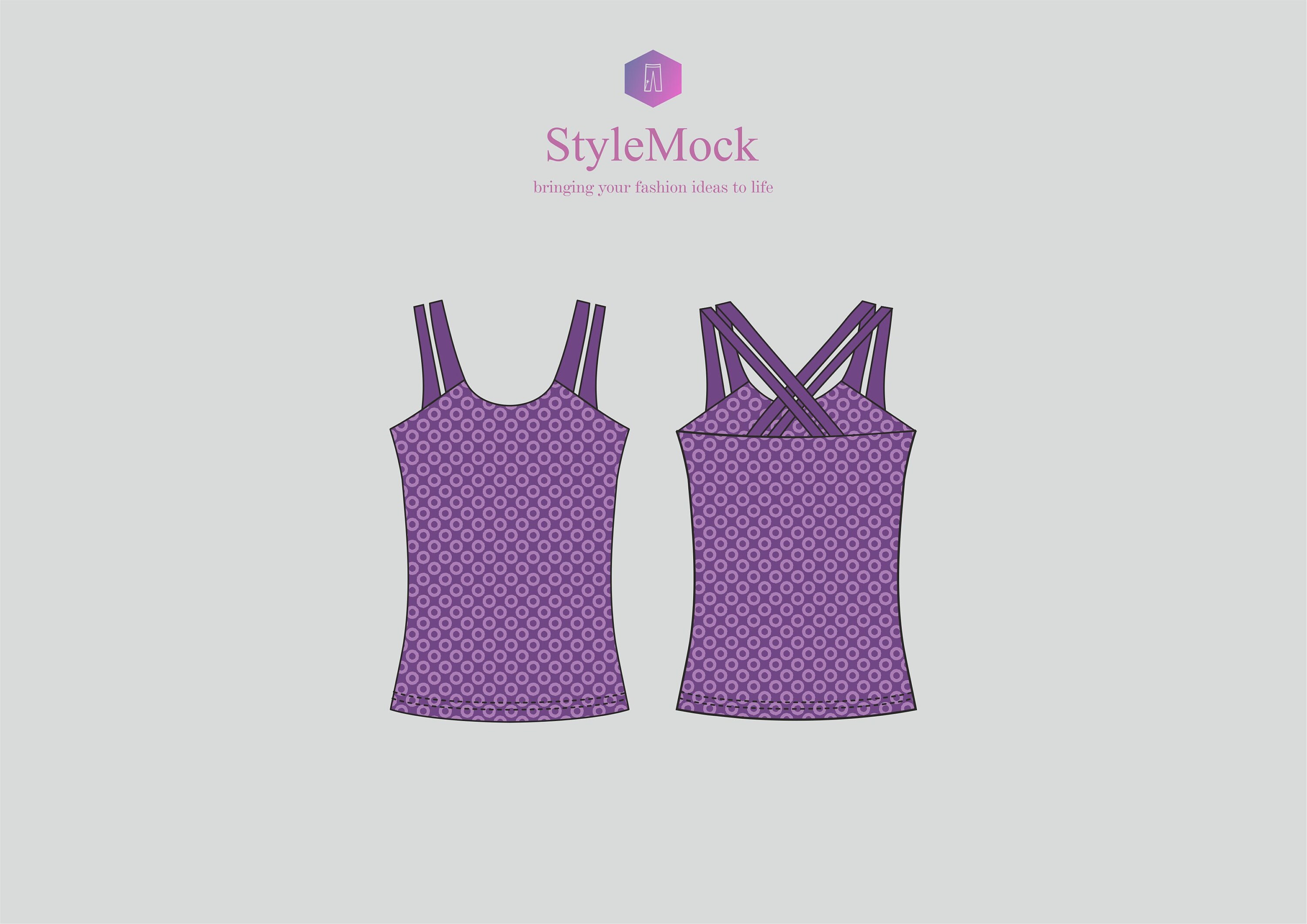 Tank Top Vector Mockup - Illustrator Template Streetwear Procreate ...