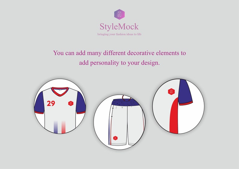 Football Outfit Vector Mockup Sportswear Sketch Jersey Procreate ...