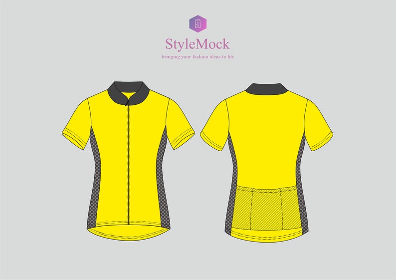 Cycling Jerseys Vector Mockup Illustrator Template Sportswear Vector ...