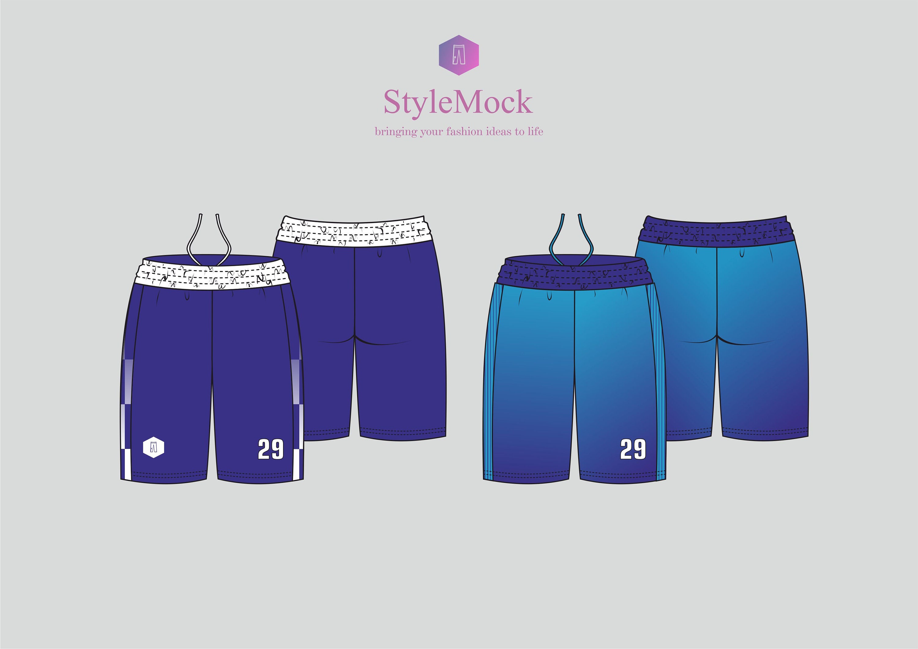Soccer Shorts Vector Mockup Illustrator Template Football Wear Vector ...