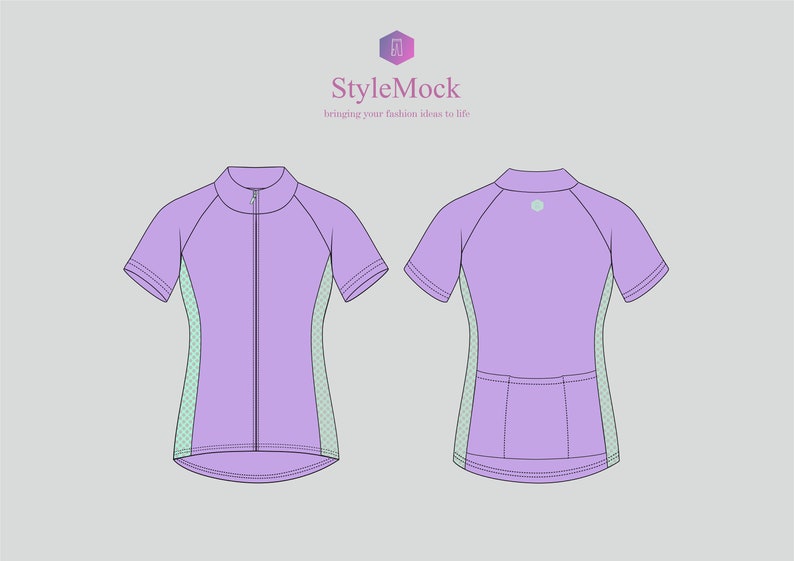 Cycling Jerseys Vector Mockup Illustrator Template Sportswear Vector ...