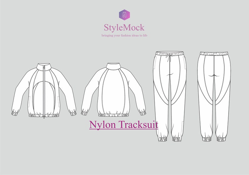 Tracksuit Vector Mockup Pack - Illustrator Template AI Procreate ...
