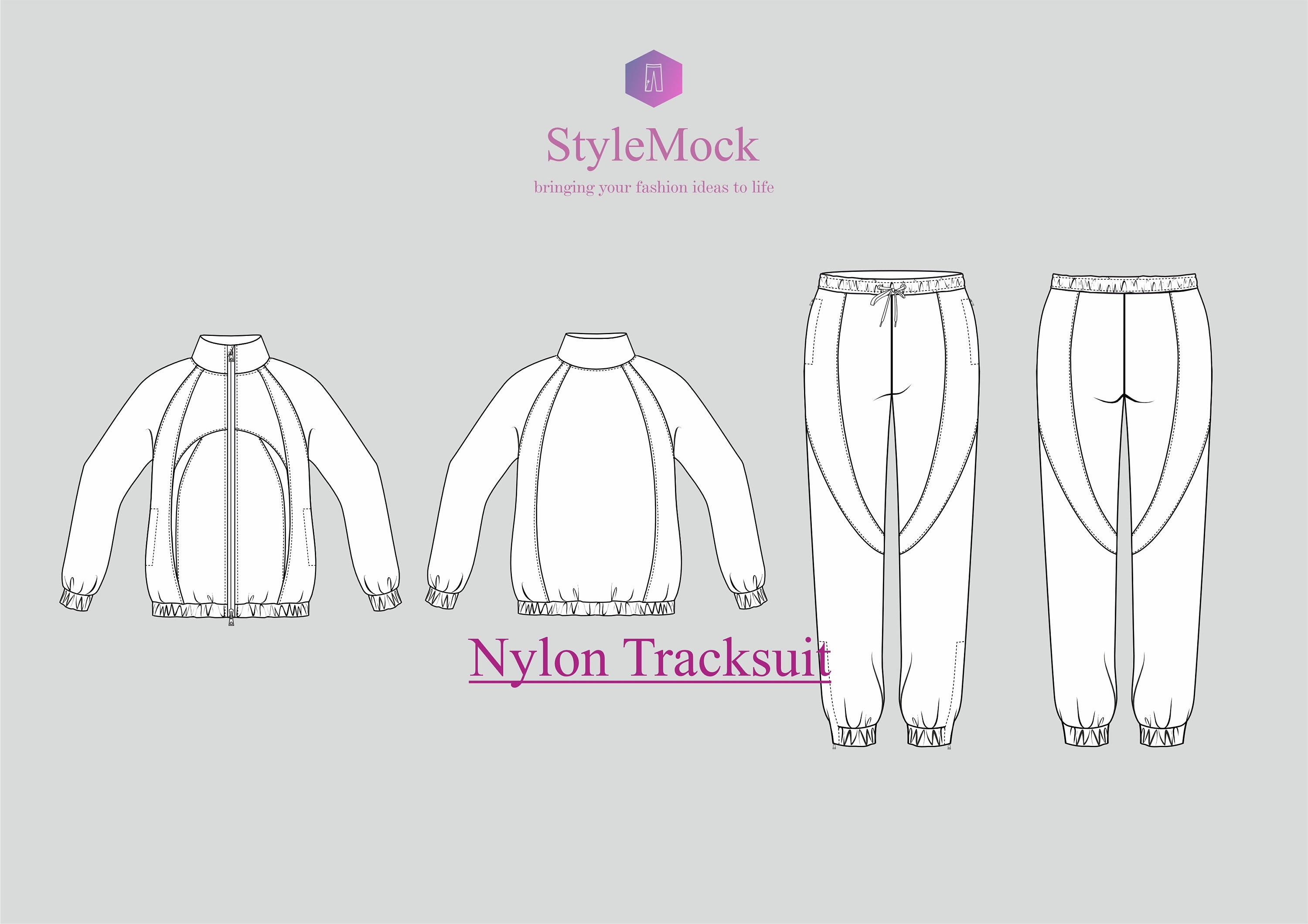 Tracksuit Vector Mockup Pack - Illustrator Template AI Procreate ...