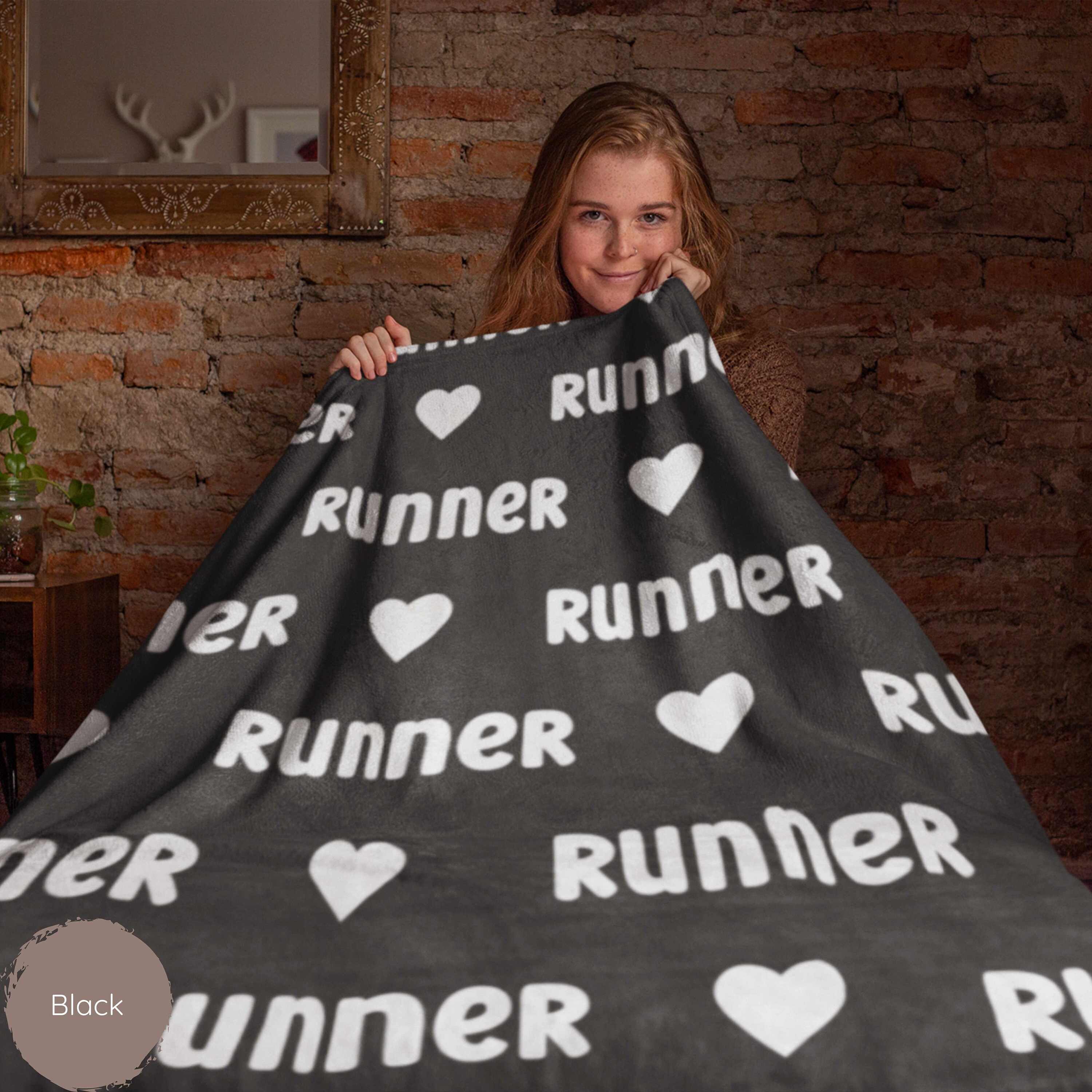 Runner Heart Throw Blanket, Plush Cross Country Blanket, Marathoner ...