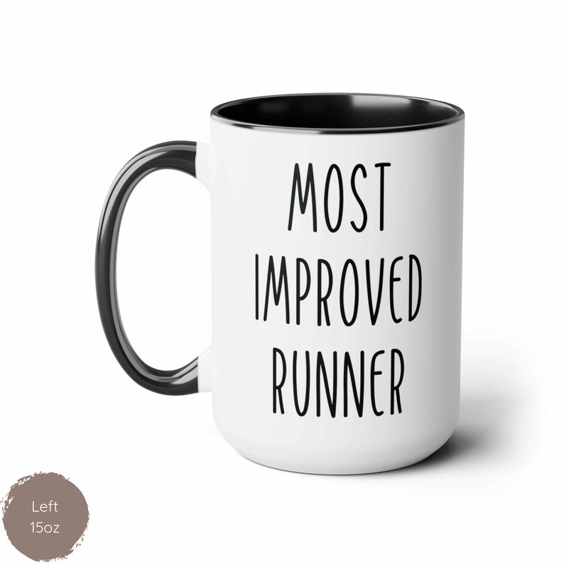 Most Improved Runner Coffee Mug, Runner Sports Gift, Left or Right ...