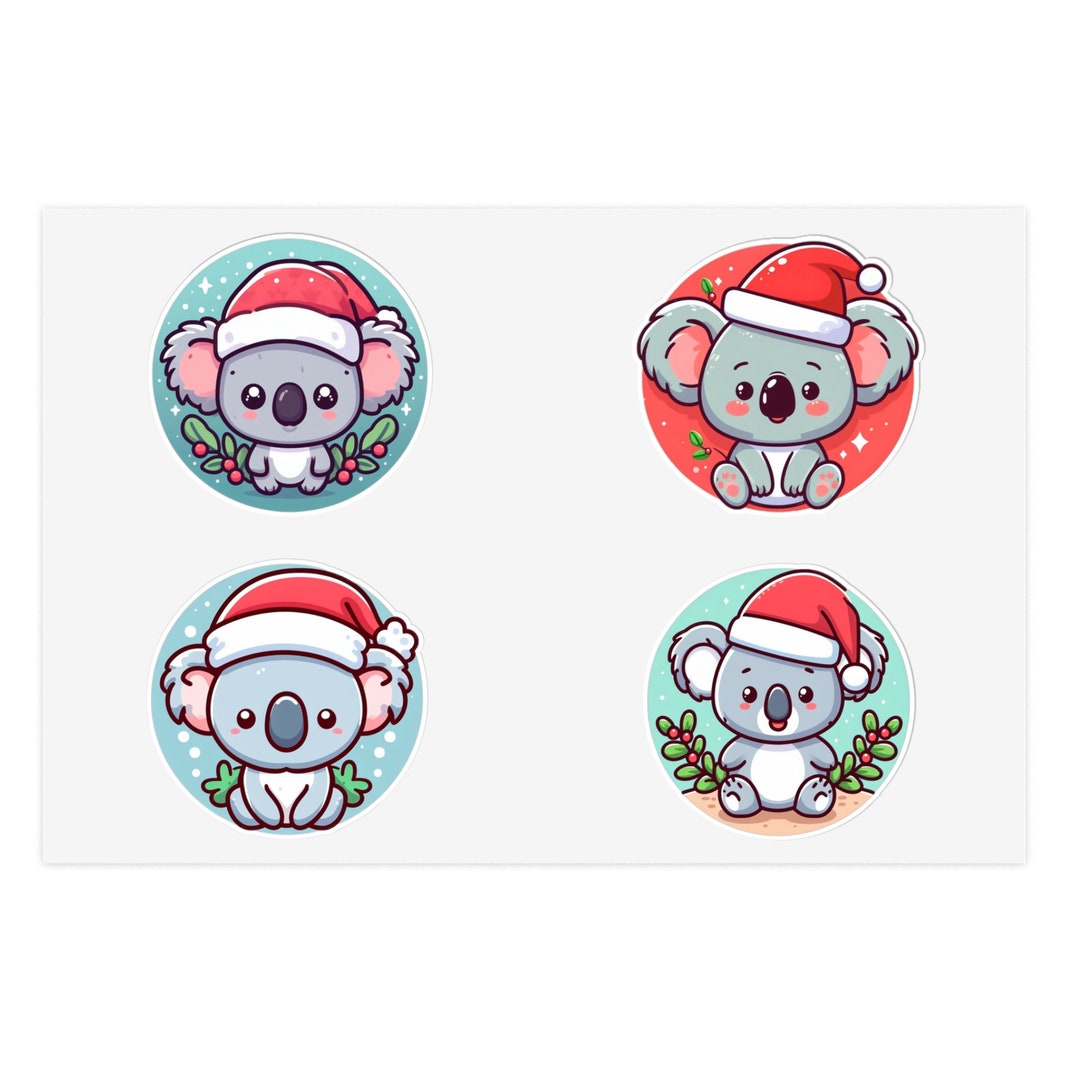 Christmas Koala Sticker Sheets - Etsy