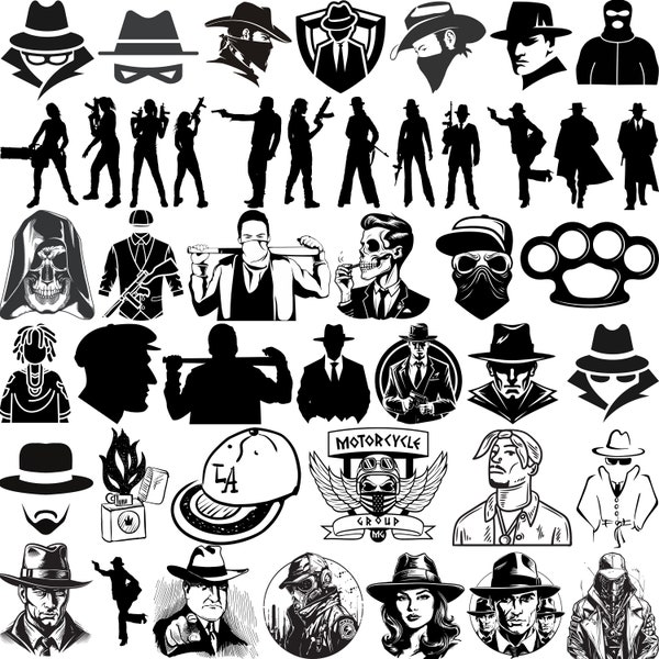 Gangster Svg - Etsy