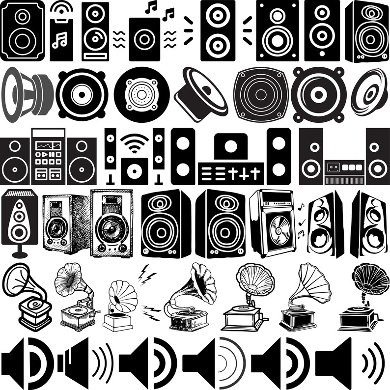 Speaker SVG, Loud Speaker Svg, Music Svg, Audio Svg, Speaker Clipart ...