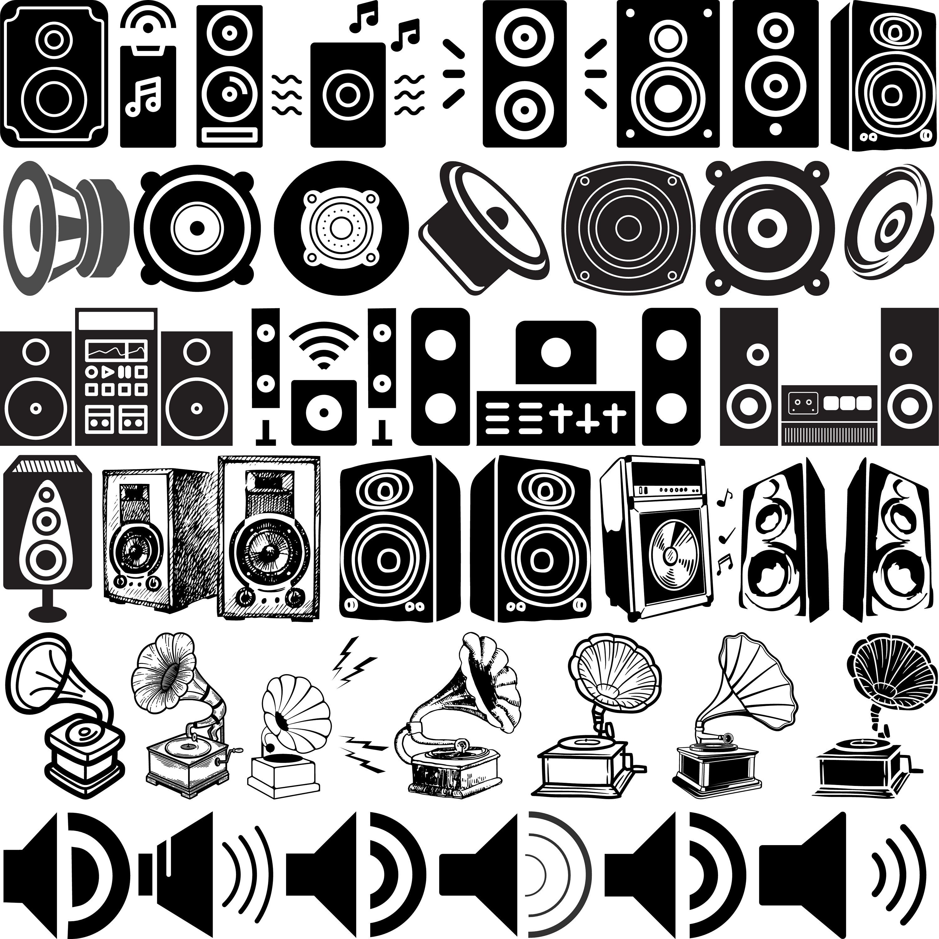 Speaker SVG, Loud Speaker Svg, Music Svg, Audio Svg, Speaker Clipart ...