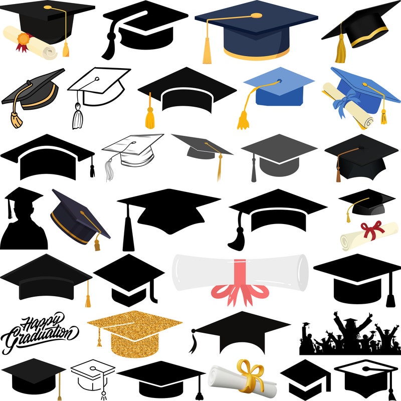 Graduation Hat Svg - Etsy