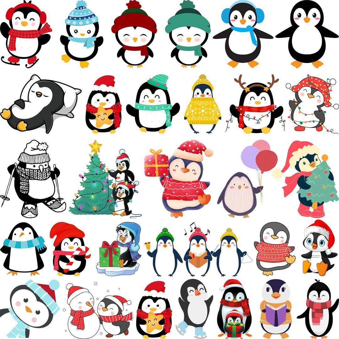 Penguin SVG BUNDLE, Penguin Silhouette, Penguin Vector, Penguin Cut ...