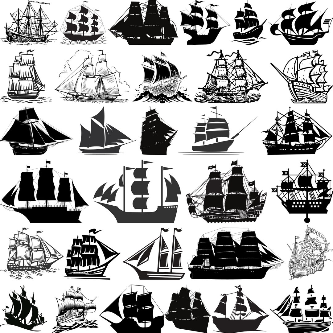 Sailing Boat SVG, Sailboat Clipart, Sailboat Cut Files, Sailboat Files ...