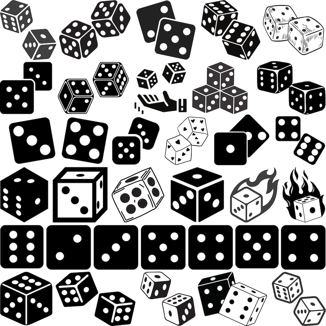 Dice SVG Bundle, Dice SVG Cut Files for Cricut, Casino Svg. Gambling ...